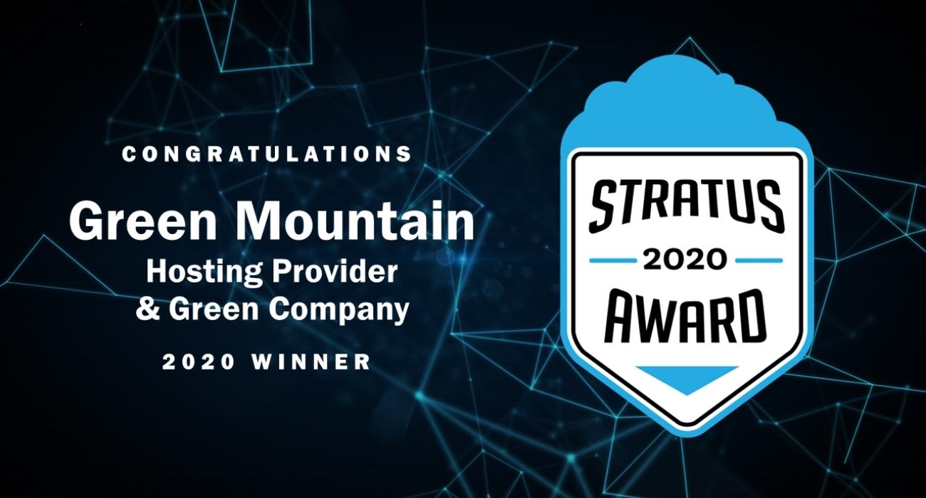 Green Mountain awarded two Stratus Awards - Green Mountain Data Center